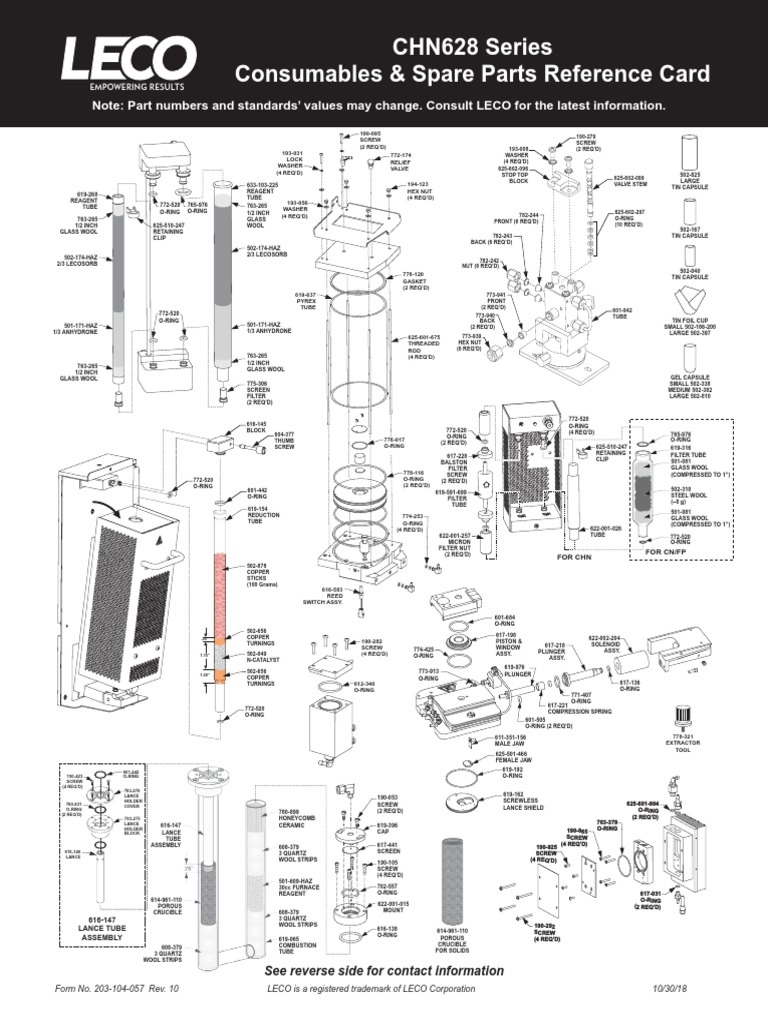 LECO CHN628 Parts Reference Guide | PDF