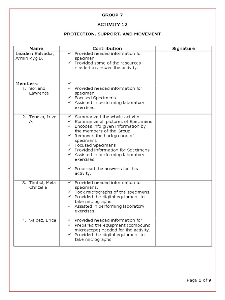 12 Protection Support and Movement 1 | PDF | Skin | Epidermis
