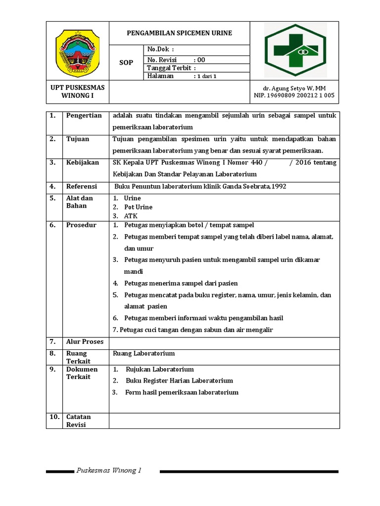 33-Pengambilan Spesimen Urine | PDF
