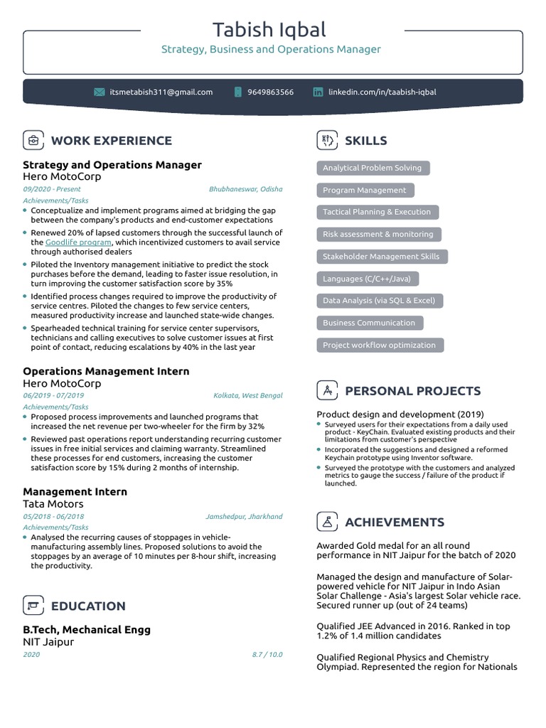Tabish Iqbal Resume PDF | PDF