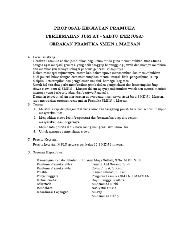 Proposal Pramuka Mpls Part 2 | PDF