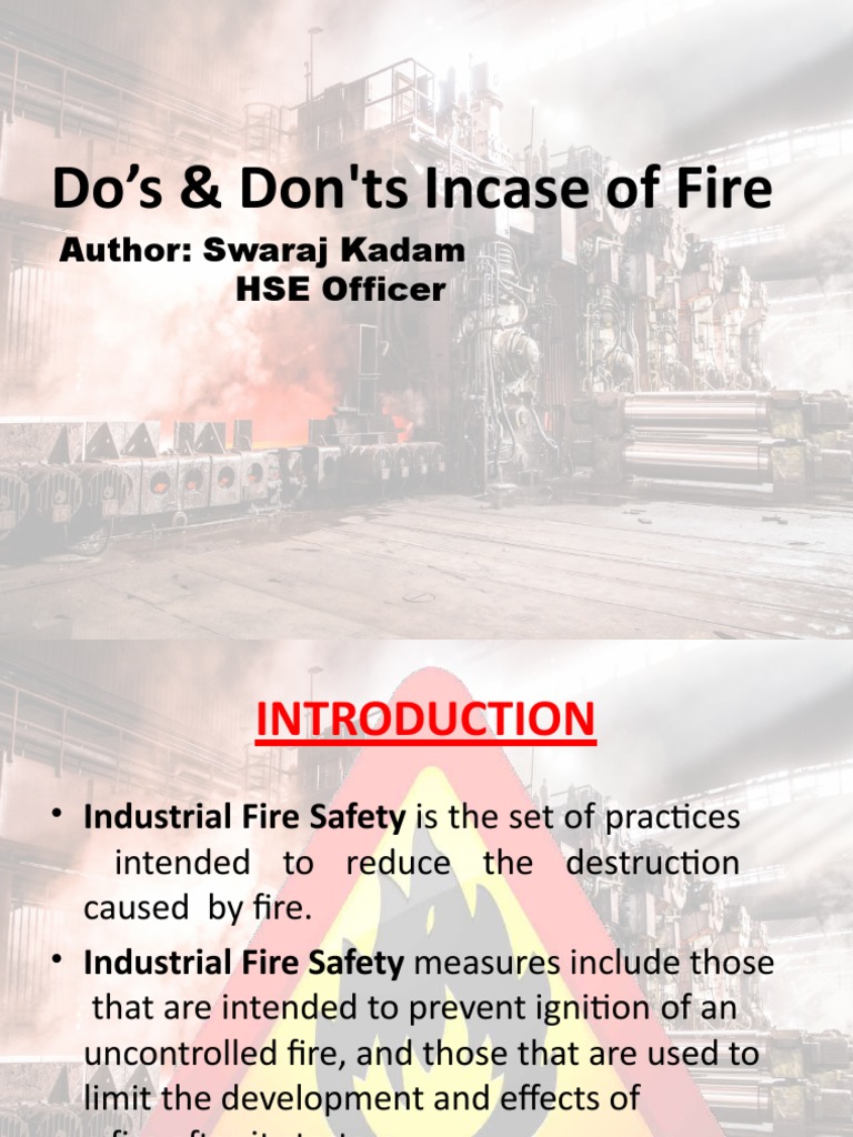Dos and Donts Incase of Fire | PDF | Fire Safety | Safety