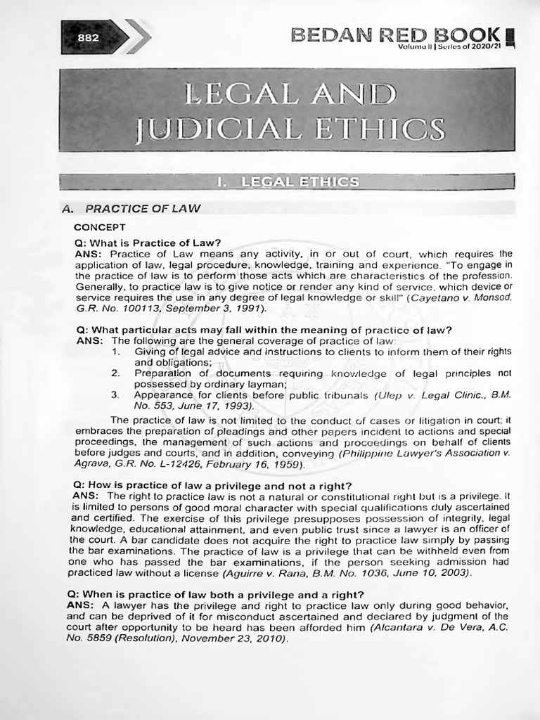 2021 San Beda Red Book Legal Ethics | PDF