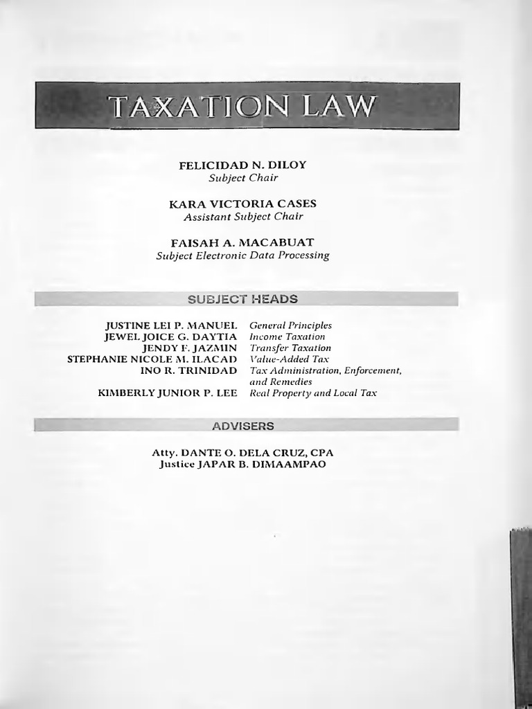 2021 San Beda Red Book Taxation Law-Unlocked | PDF | Taxes ...