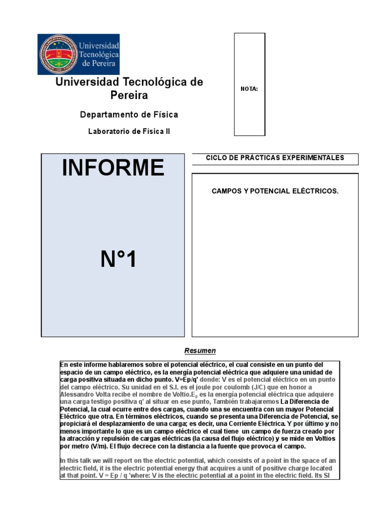 Campos y Potencial Eléctrico en Física | PDF | Electricidad | Electrón
