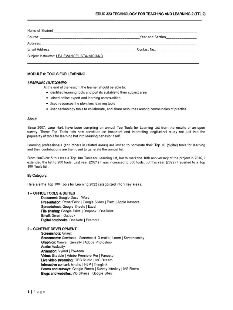Module 6 Ttl2 | PDF | Learning | Multimedia Module 6 Ttl2 | PDF | Learning | Multimedia