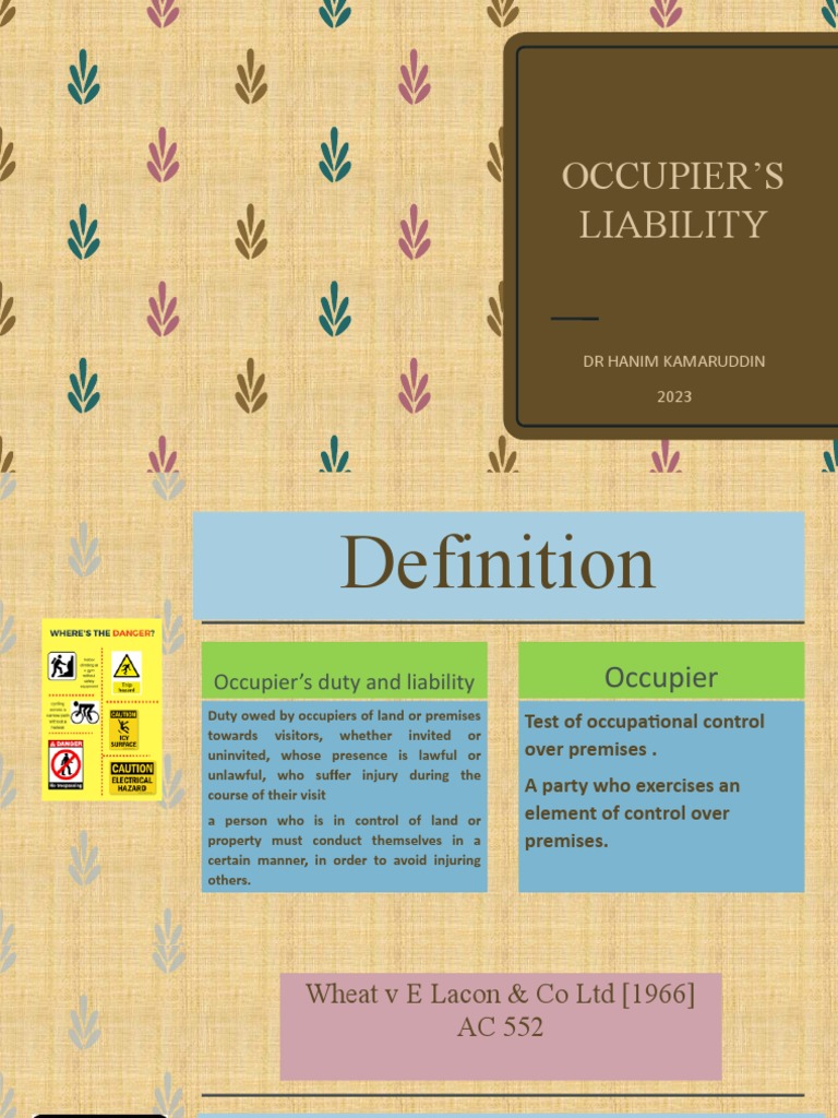 Understanding Occupier's Liability | PDF | Legal Liability | Duty Of Care