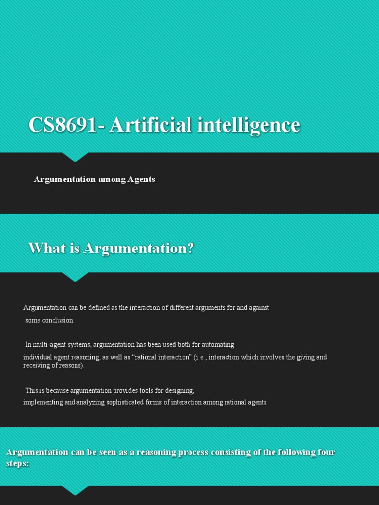 Argumentation Among Agents | PDF | Teaching Methods & Materials ...