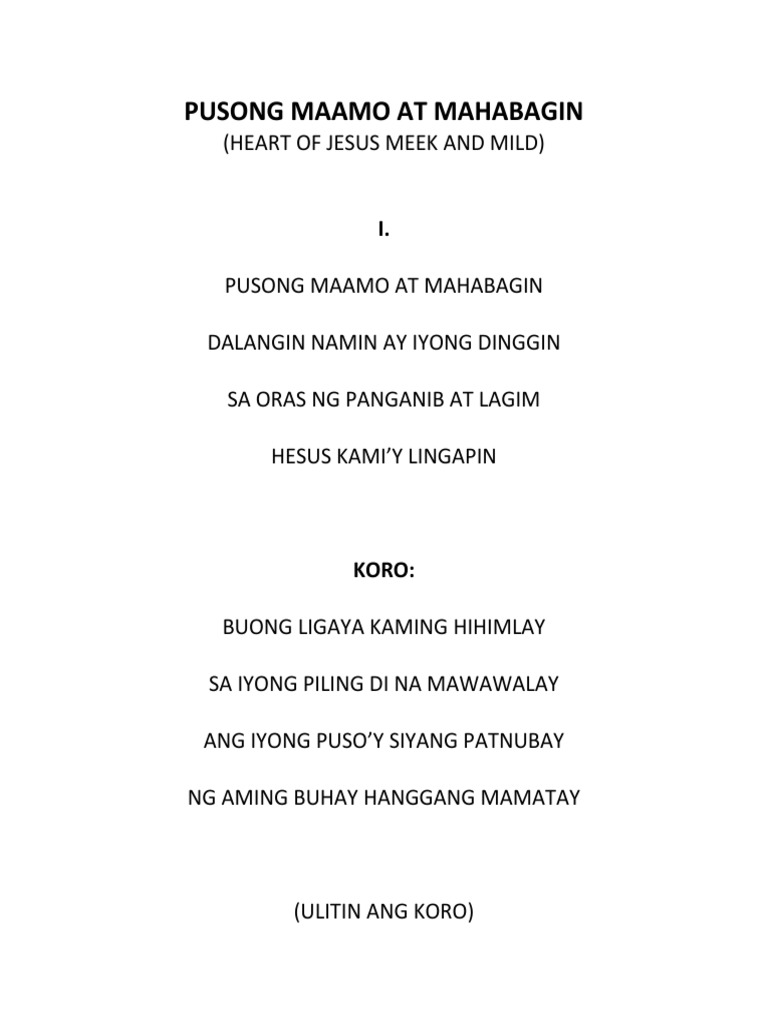 Pusong Maamo at Mahabagin | PDF