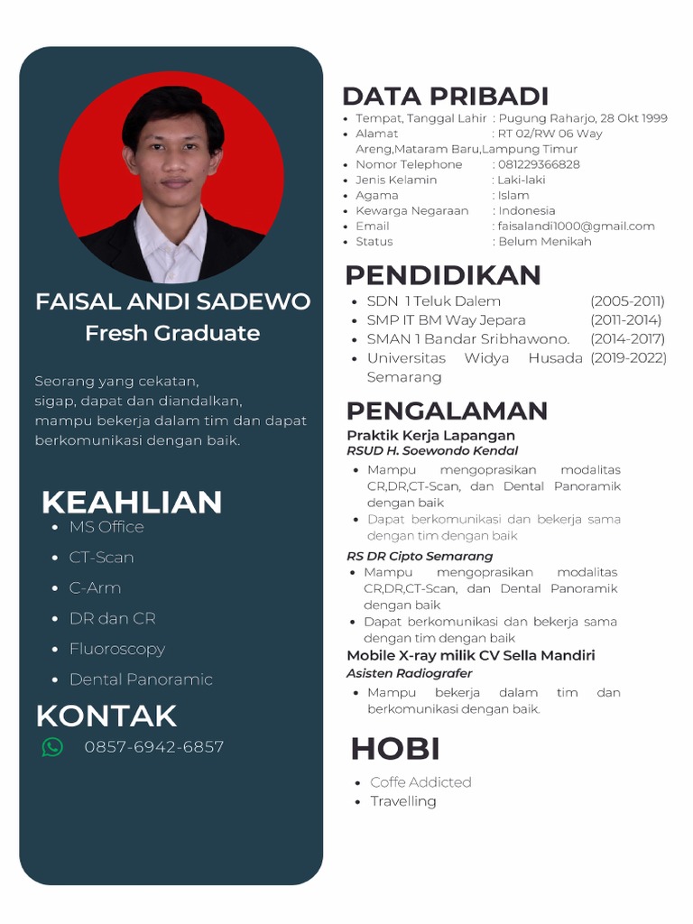 CV Faisal Andi Sadewo | PDF