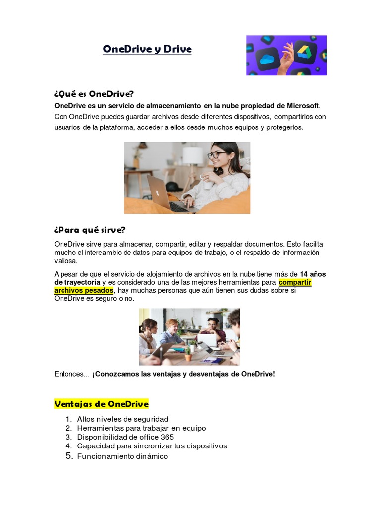 OneDrive y Drive | PDF | Computación en la nube | Microsoft Office