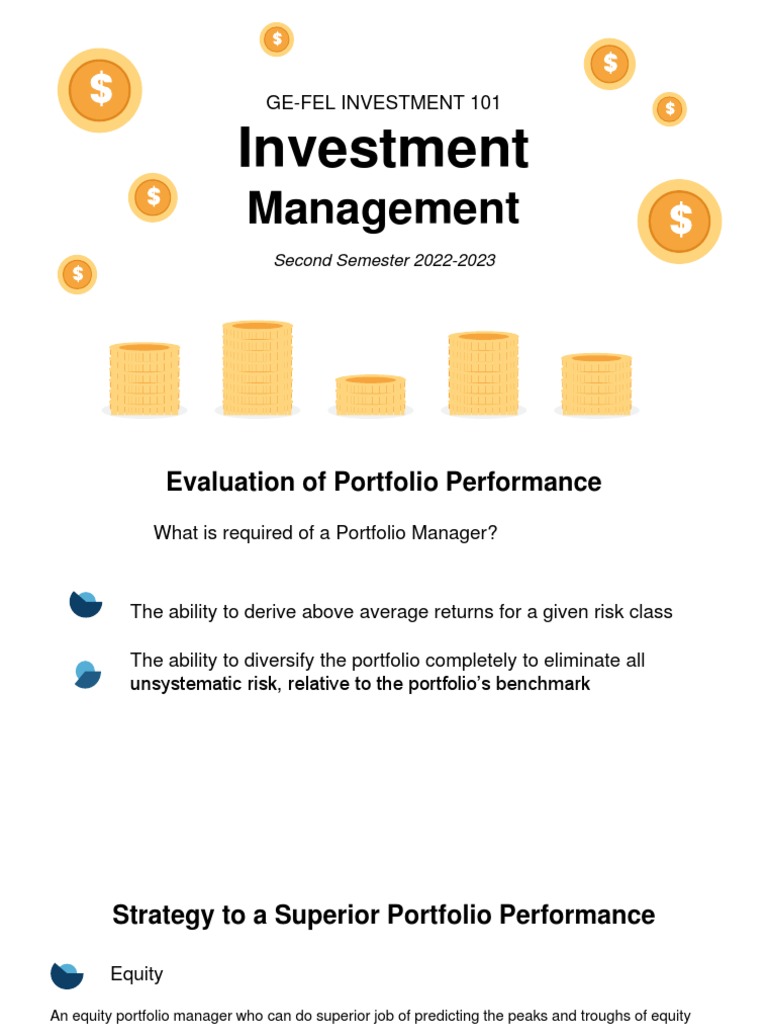 Investment Management Evaluation of Portfolio Performance | PDF | Law