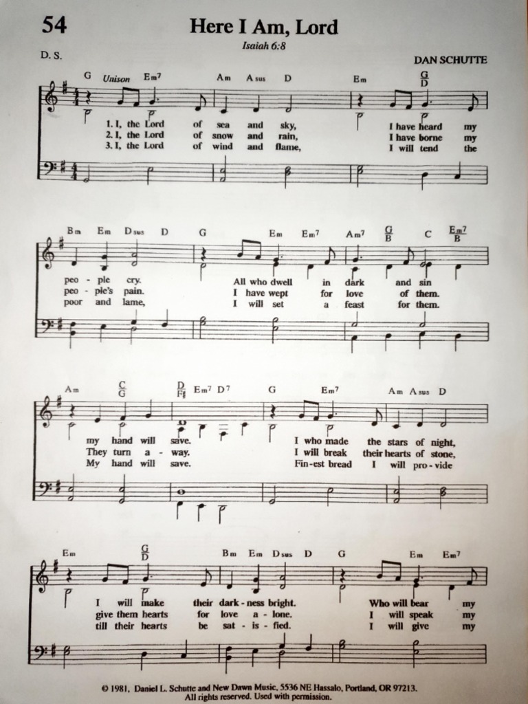 Here I Am, Lord Sheet Music | PDF