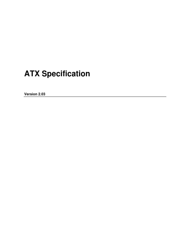 ATX Specification2 03 | PDF | Information And Communications Technology ...