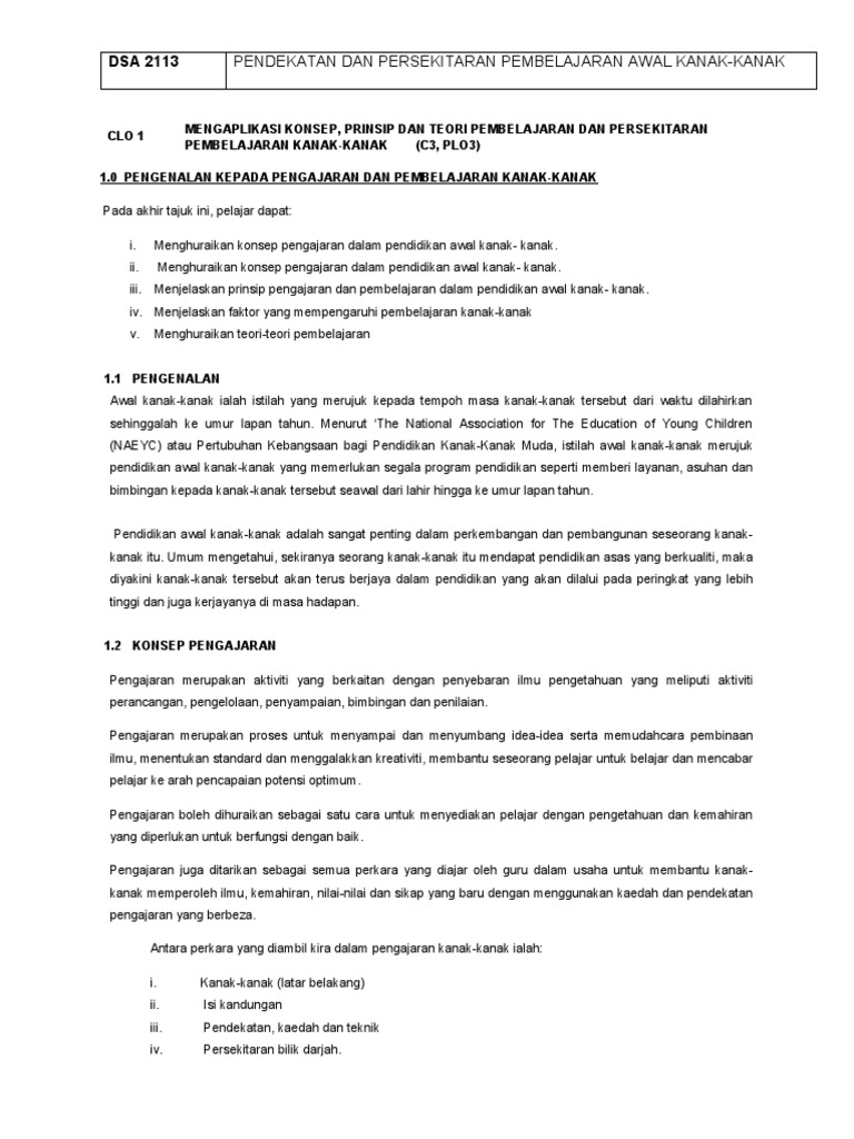 Dsa 2113 Nota Clo 1 | PDF