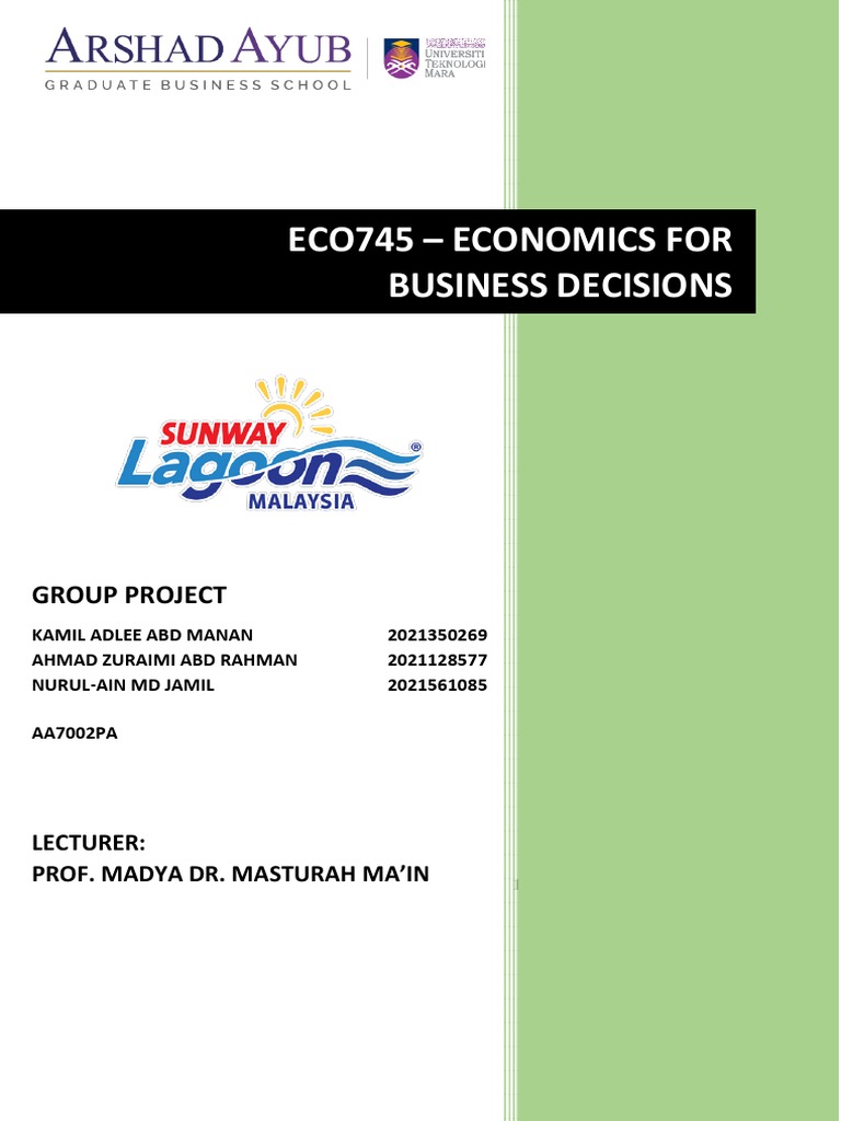 Eco745 - Economics For Business Decisions: Group Project | Download ...