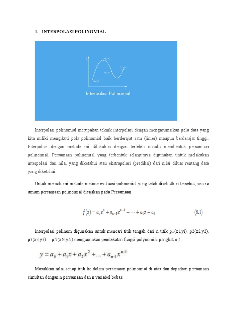 Teknik Interpolasi Polinomial | PDF