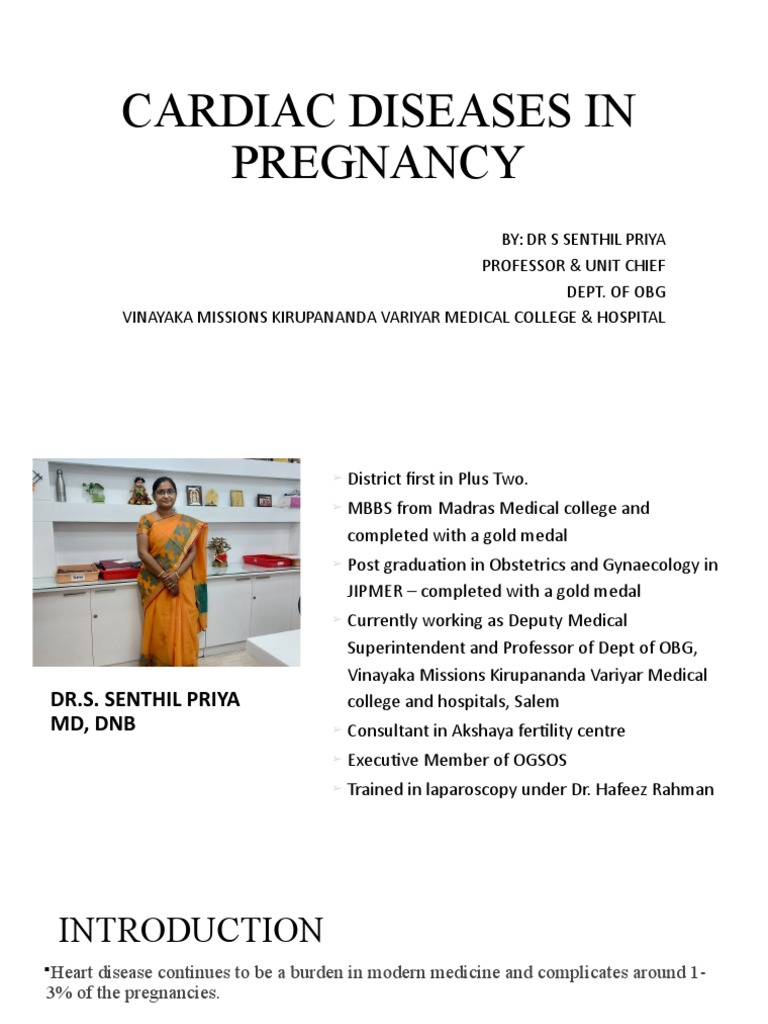 Dr. Senthil Priya Heart Disease in Pregnancy FINAL | Download Free PDF | Heart | Heart Failure