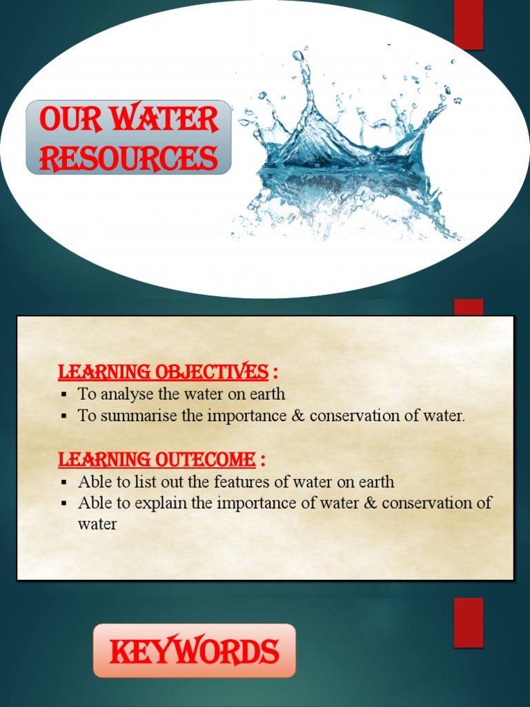 G4 - CONCLUSION - WATER RESOURCES | PDF | Water | Reservoir