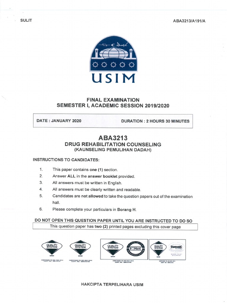 Past Year Paper Usim | PDF