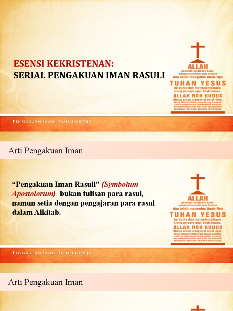 Pengakuan Iman - Part 1 | PDF