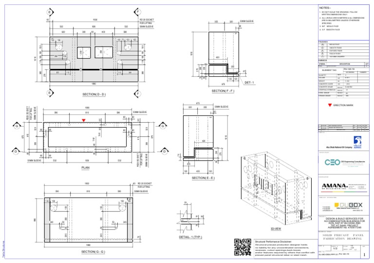 Tekla Structures Precast Panel Drawing | PDF | Composite Material | Design