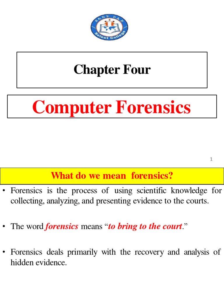 Chapter Four | PDF | Computer Forensics | Digital Forensics