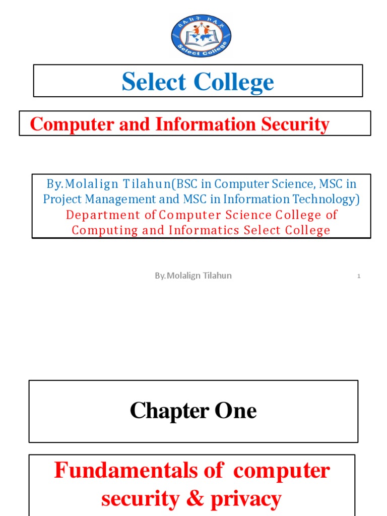 Chapter One - Computer and Information Security | PDF