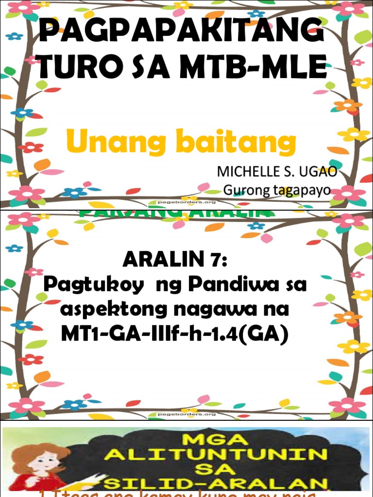 Pagpapakitang Turo Sa Mtb-Mle q3 | PDF
