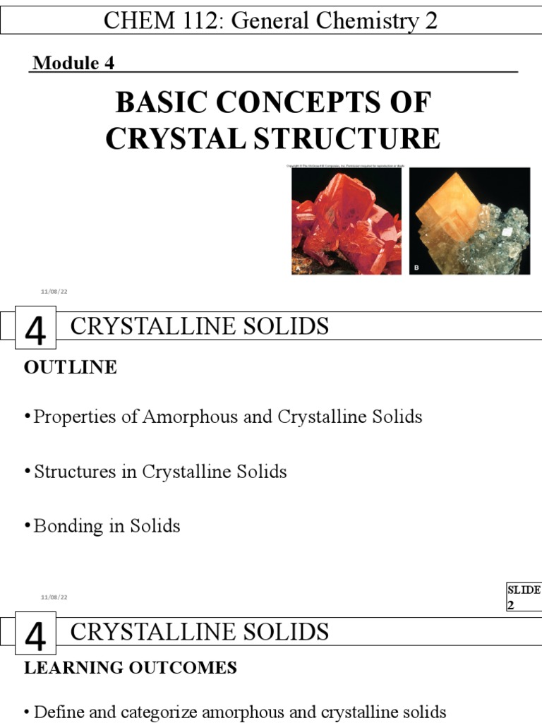 Crystalline Solids | PDF | Crystal Structure | Solid