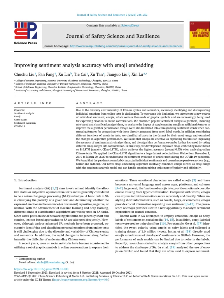 Improving Sentiment Analysis Accuracy With Emoji | PDF | Computing ... Improving Sentiment Analysis Accuracy With Emoji | PDF | Computing ...