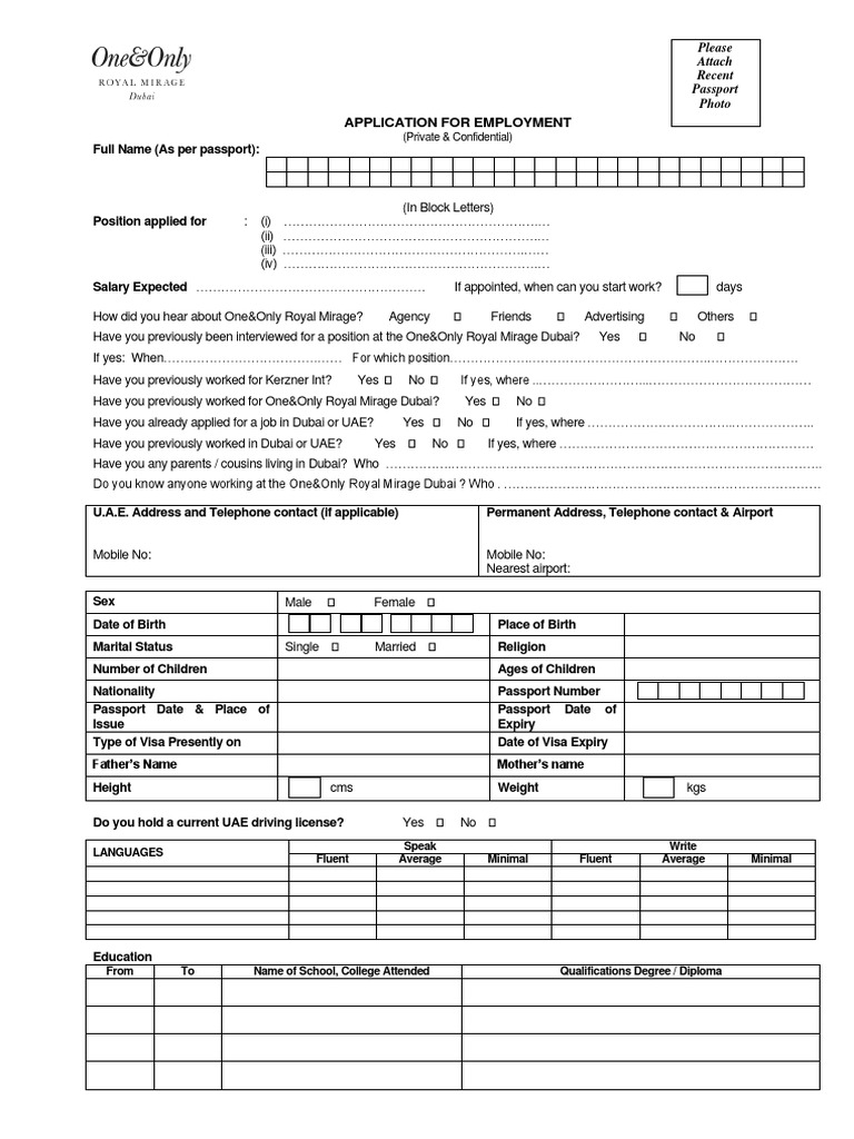 O&O Royal Mirage - Application Form Ver1-22 (1) | PDF