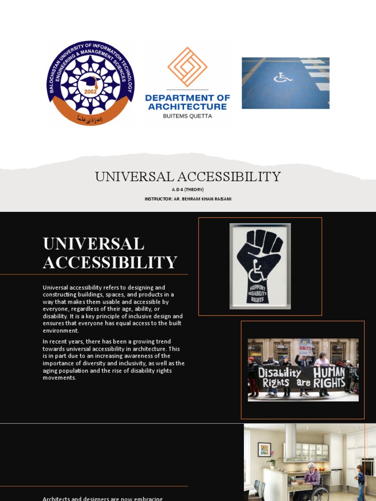 Universal Accessibility in Architecture | PDF | Accessibility | Design