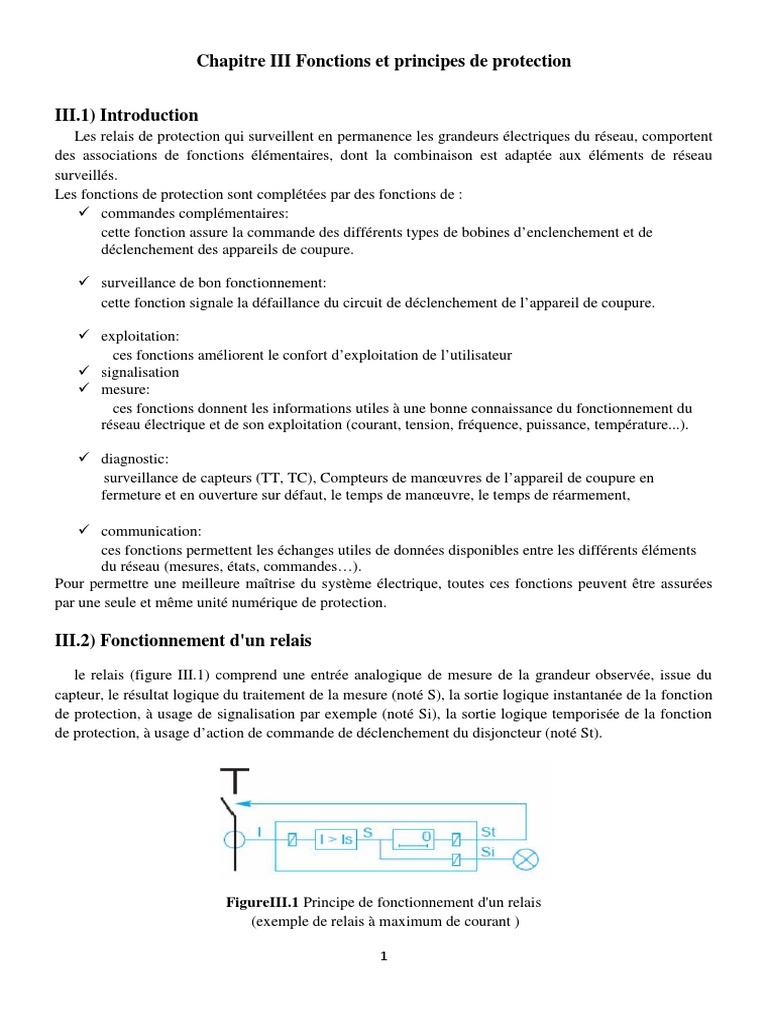 Fonctions et principes de protection | PDF