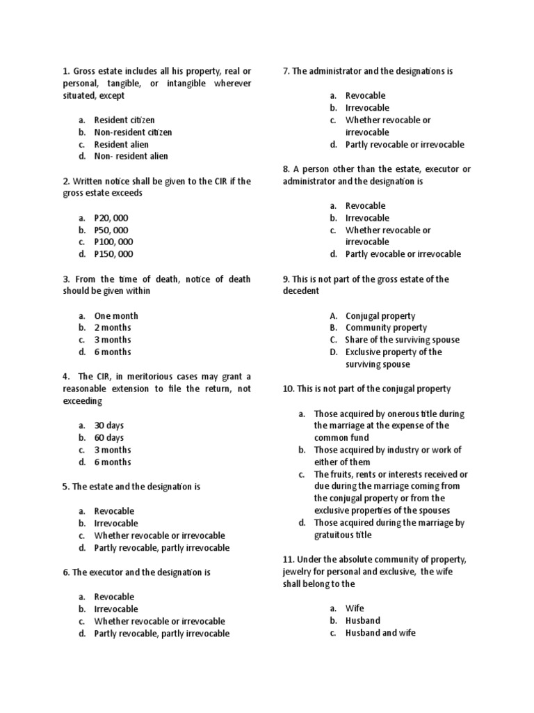 Estate Tax Guidelines and Regulations | PDF