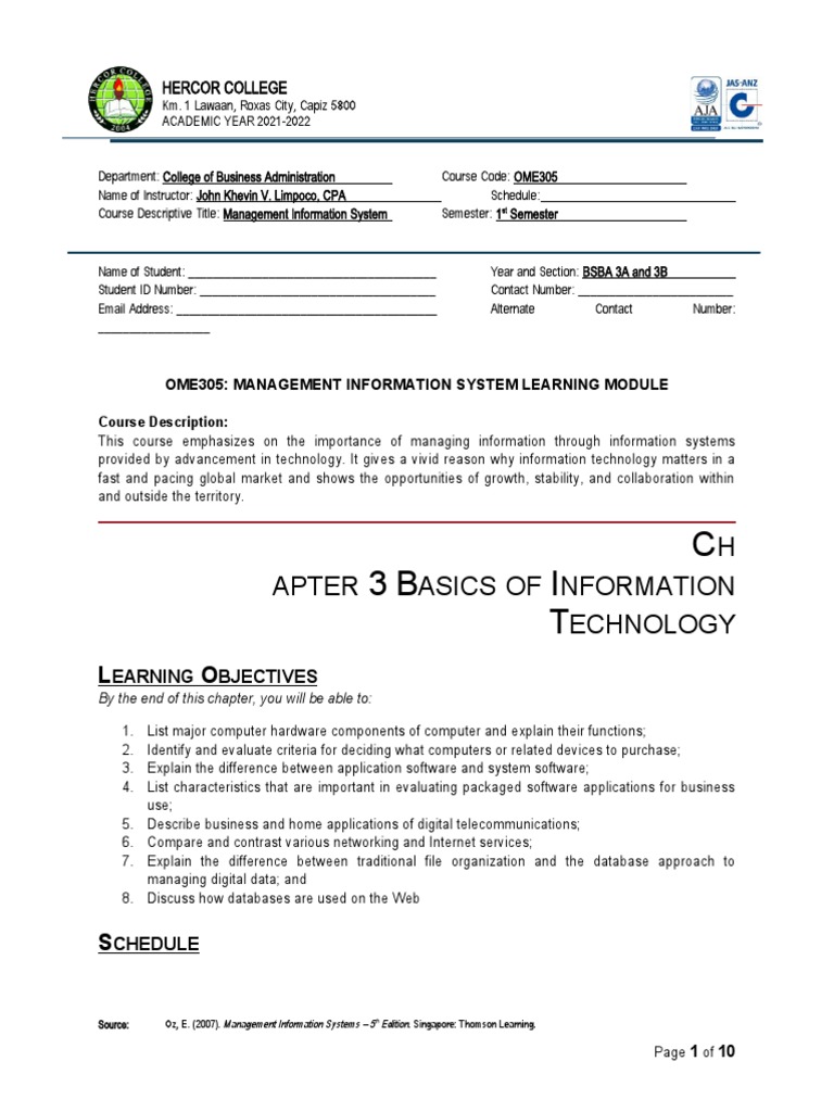 Chapter 3 - Basics of Information Technology | Download Free PDF ...