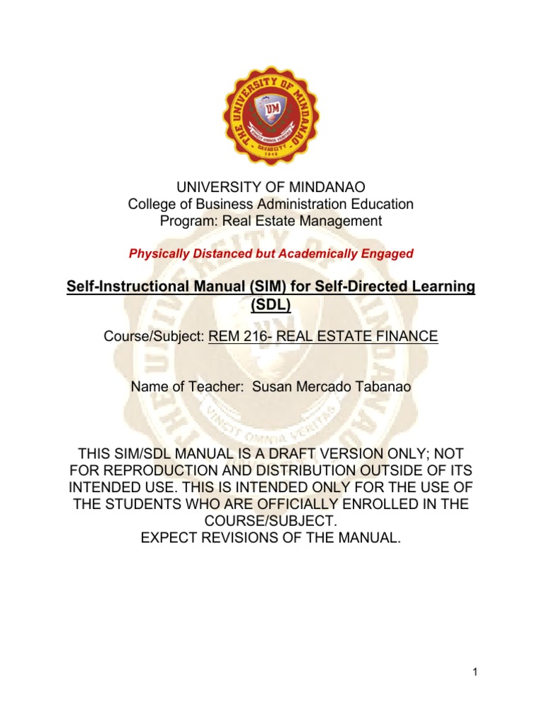 REM216 Module1.1 | PDF