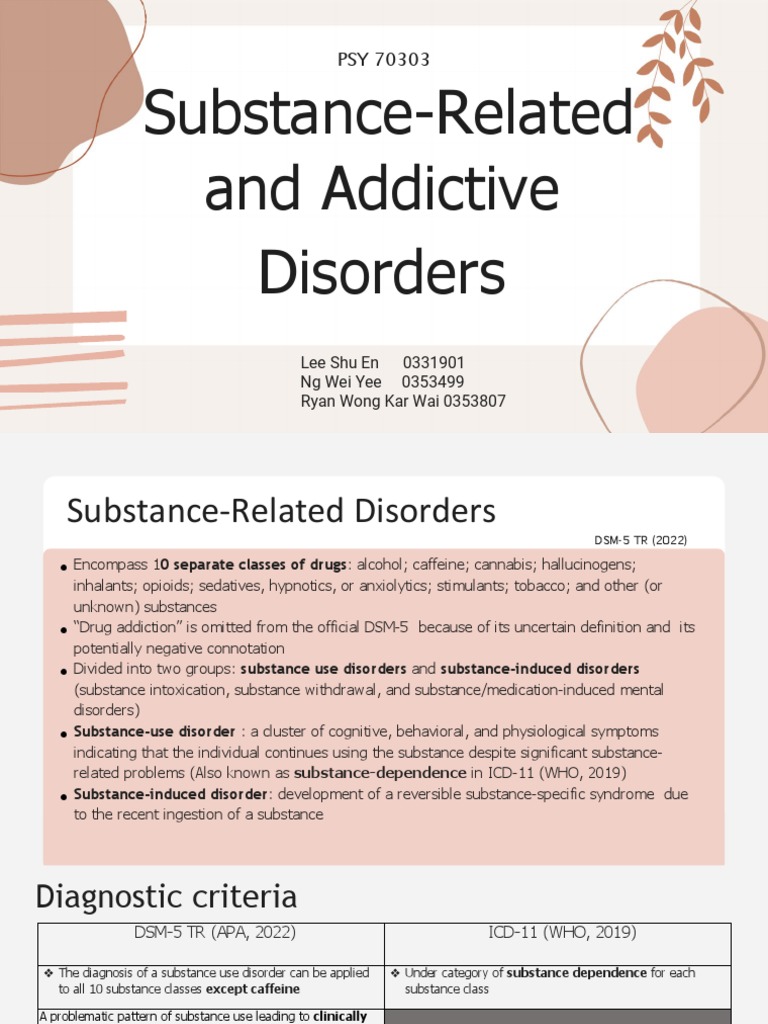 Substance-Related and Addictive Disorders (Presentation) | PDF ...