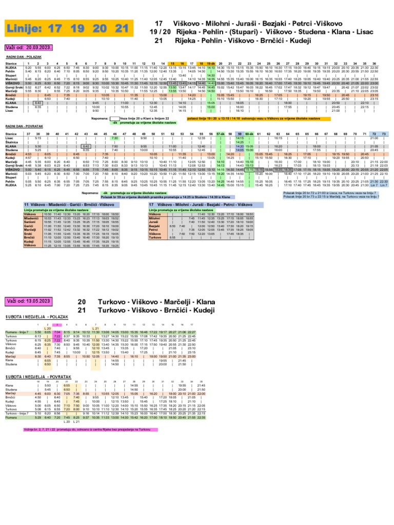 19-20-21-Vozni Red | PDF