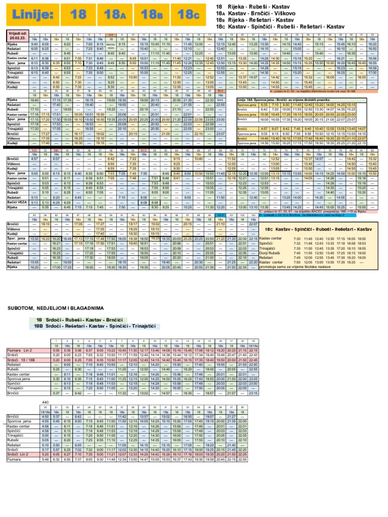 18-18b - Vozni Red | PDF