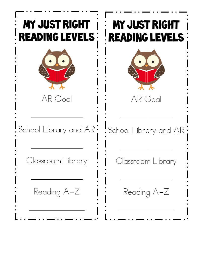 Reading Levels Bookmark | PDF