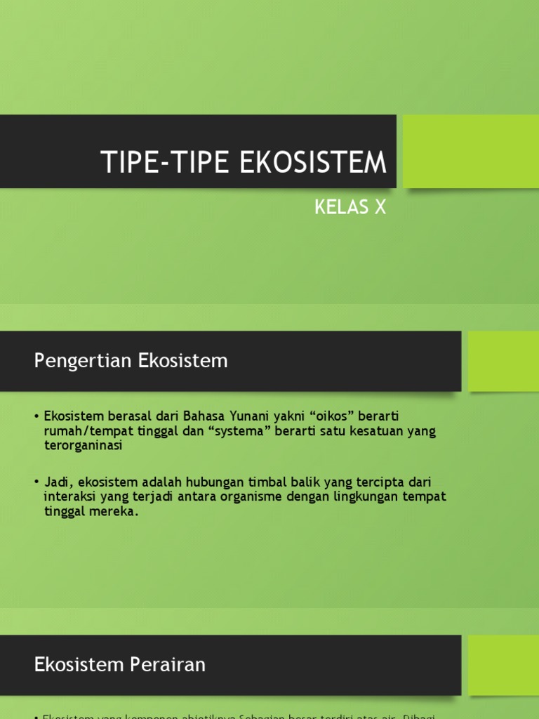 Tipe-Tipe Ekosistem | PDF