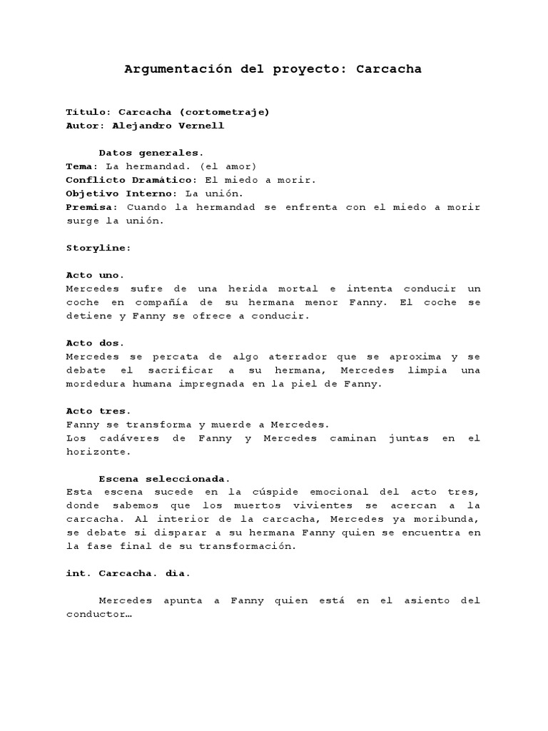 Argumentación Del Proyecto - Carcacha | PDF