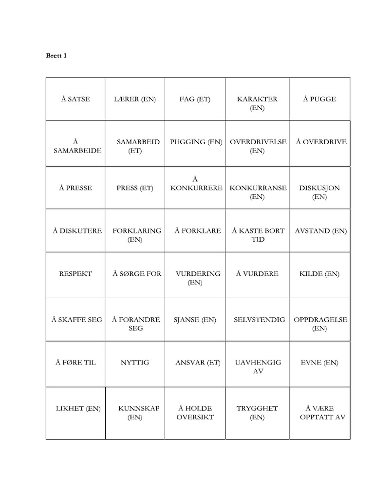 Bingo 1 | PDF