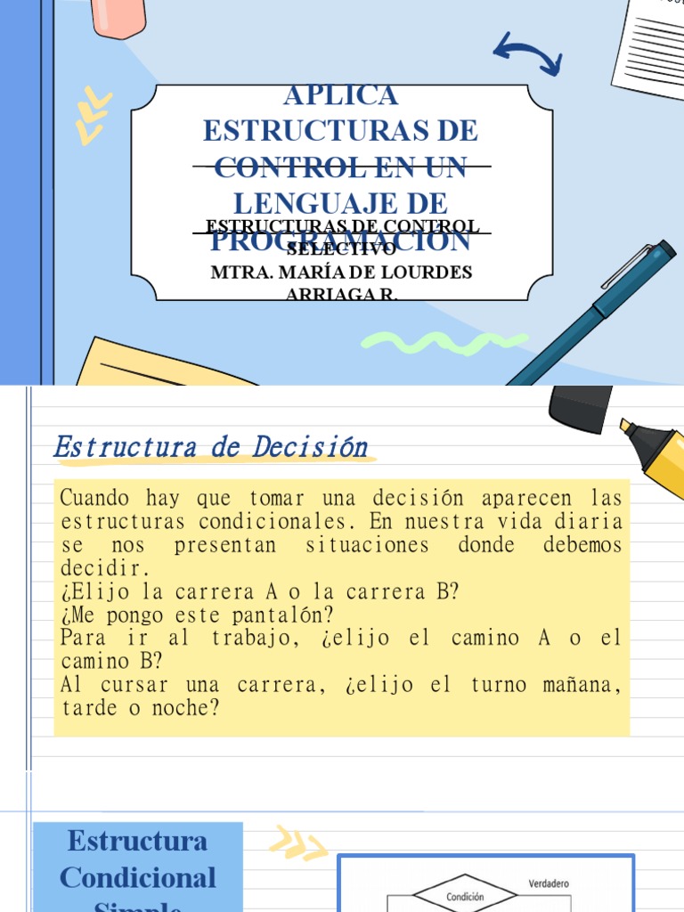 Estructuras de Control en Programación | PDF