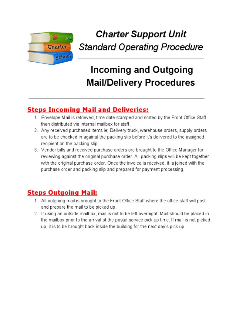 IncomingandOutgoingMailSOP | PDF