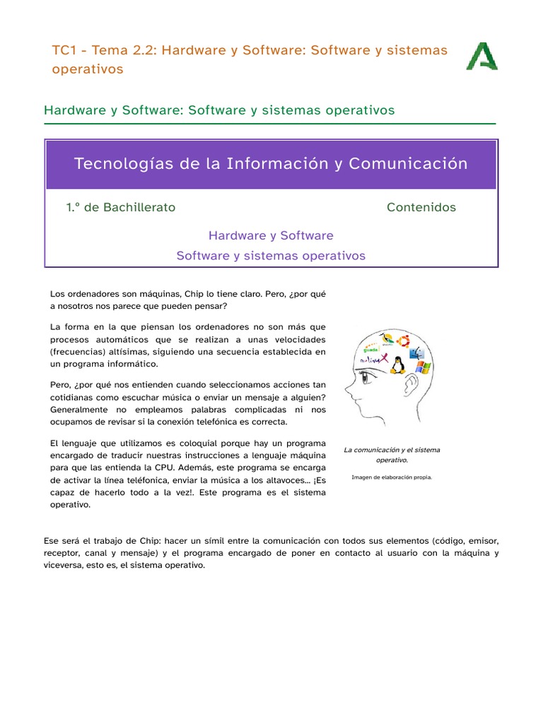 TC1 - Tema 2.2 Hardware y Software Software y Sistemas Operativos | PDF | Distribución de Linux ...