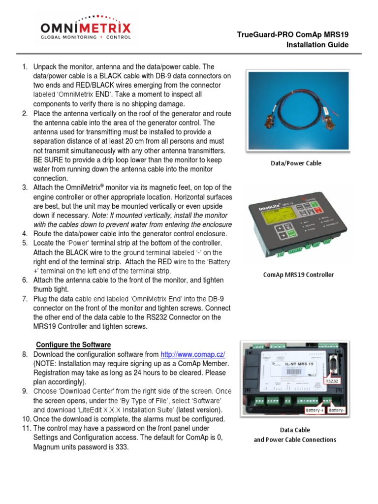 TrueGuard PRO ComAP MRS19 Installation Guide | PDF | Electrical Connector | Antenna (Radio)