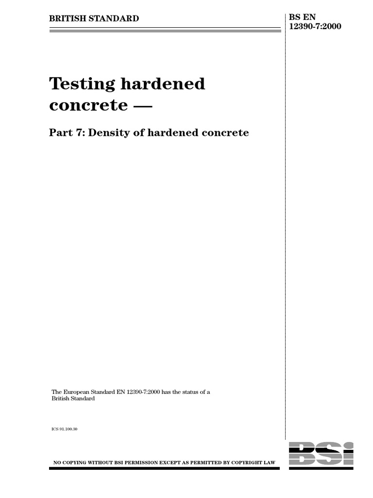 BS en 12390 - 7 - 20002 | PDF