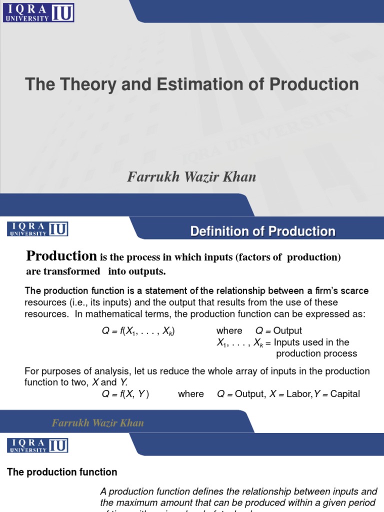 Production Function Analysis Explained | PDF | Production Function ...
